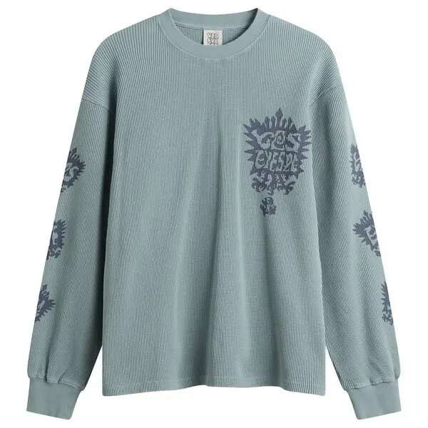 YESEYESEE Y.e.s Stamp Waffle Long Sleeve
