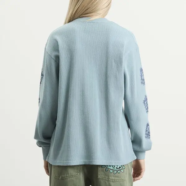 YESEYESEE Y.e.s Stamp Waffle Long Sleeve
