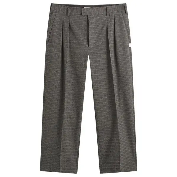 WTAPS Glen Check Two Tuck Trousers - Gray