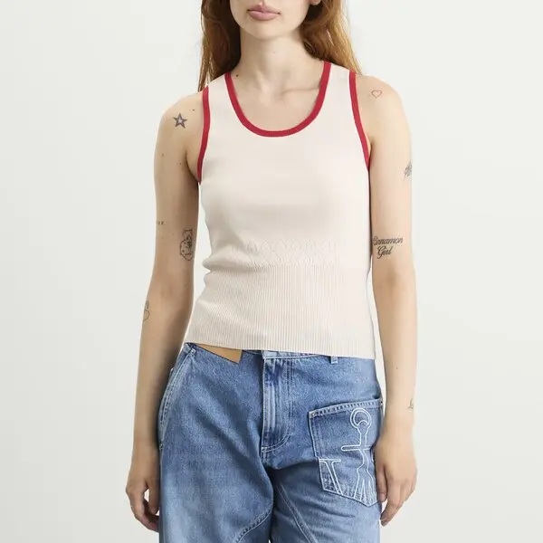 JW Anderson Contrast Trim Vest - Ecru