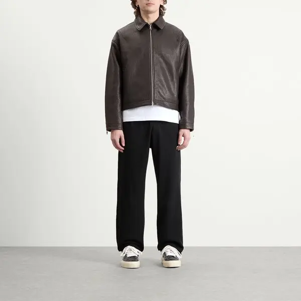 COLE BUXTON Shrunken Leather Jacket