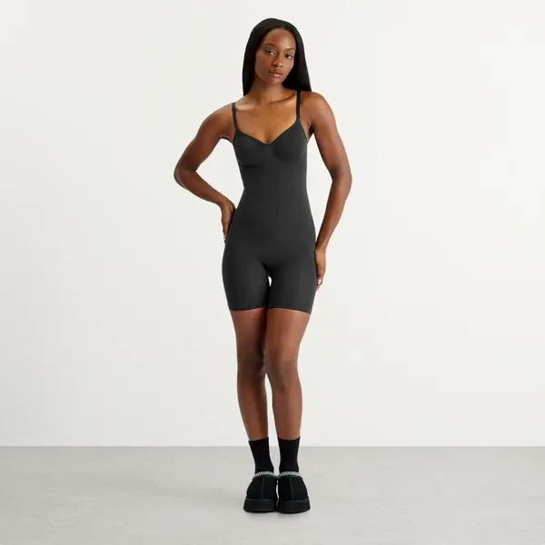 SKIMS Seamless Sculpt Mid-thigh Bodysuit - Onyx