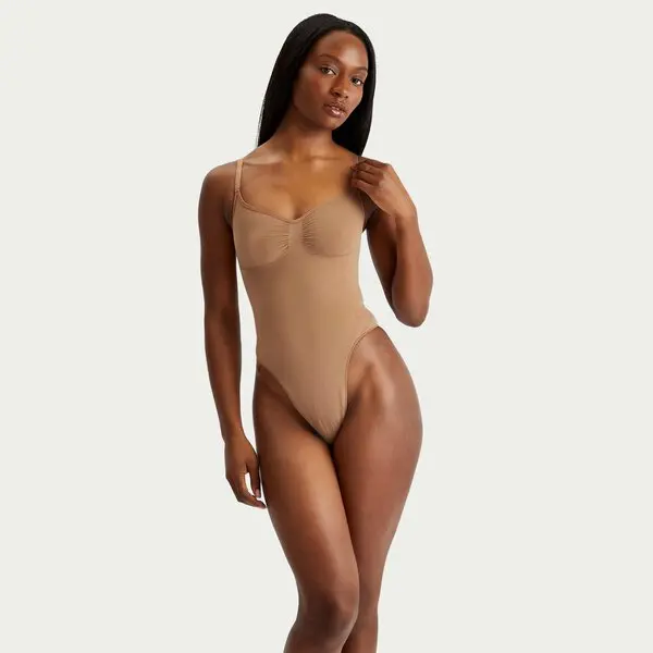 SKIMS Seamless Sculpt Thong Bodysuit - Sienna
