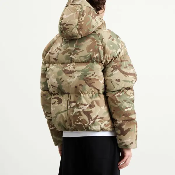 COLE BUXTON Camo Hooded Down Jacket