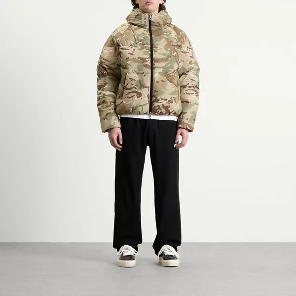 COLE BUXTON Camo Hooded Down Jacket