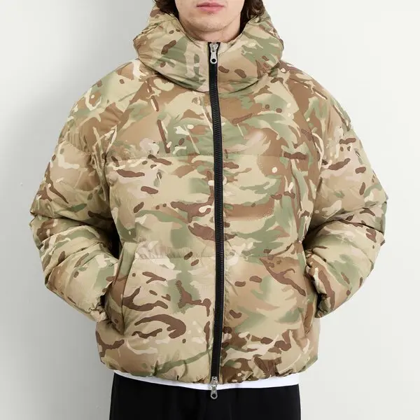 COLE BUXTON Camo Hooded Down Jacket