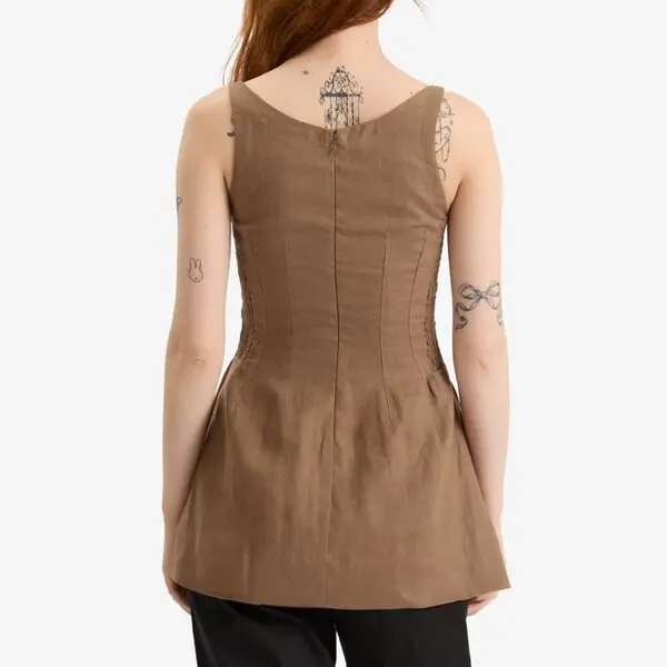 Faithfull The Brand Syna Top Linen - Clay