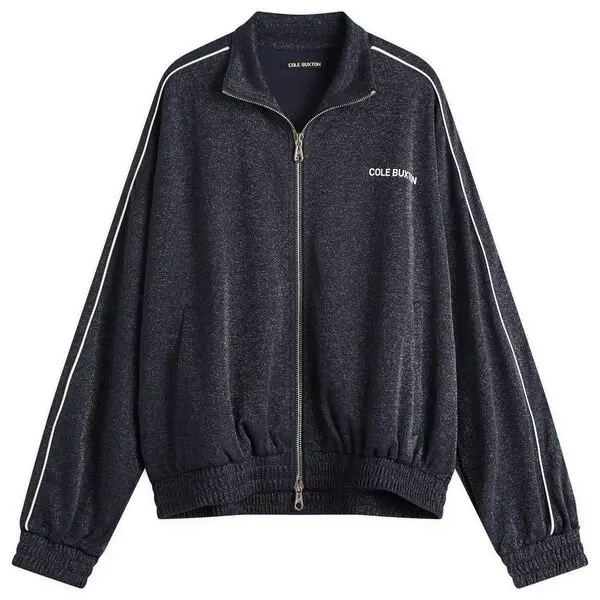 COLE BUXTON Glitter Piped Track Jacket - Navy