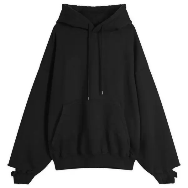 COLE BUXTON Distressed Pocket Hoodie - Black
