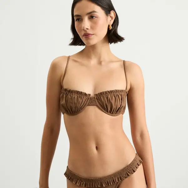 Faithfull The Brand Esterel Underwire Bikini Top - Clay