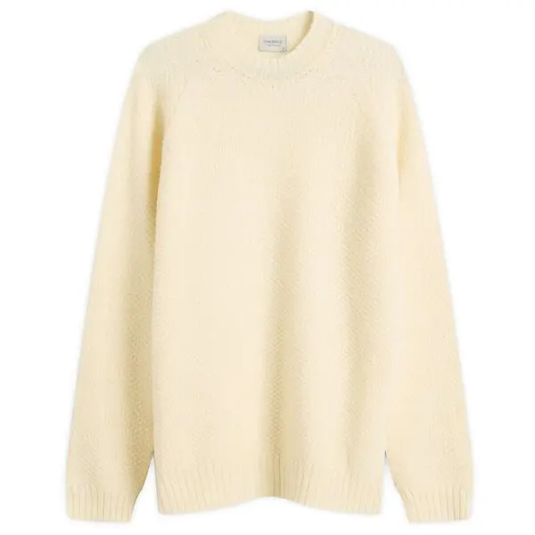 John Smedley Couper Moss Stitch British Wool Jumper - Fleece