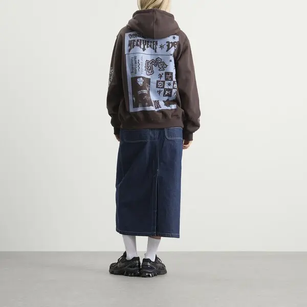 YESEYESEE Graphic Print Full Zip Hoodie