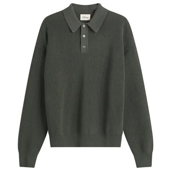 RONNING Long Sleeve Knit Polo