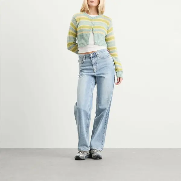 SUNDAYFRUITMARKET Cropped Cardigan With Stripes