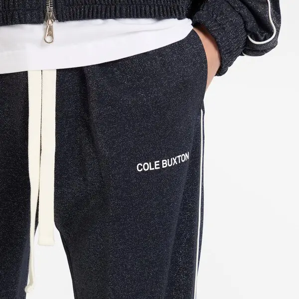 COLE BUXTON Glitter Piped Track Pant