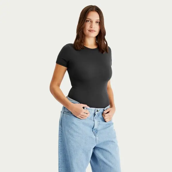SKIMS Fits Everybody T-shirt Bodysuit - Onyx