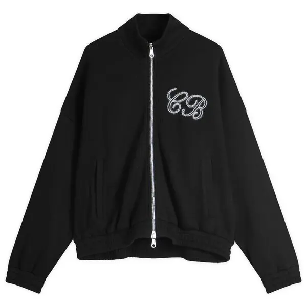 COLE BUXTON Knitted Track Jacket - Black