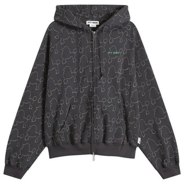 TTT MSW Dog Embroidery Full Zip Hoodie