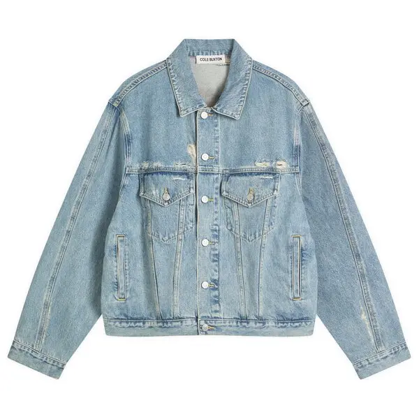 COLE BUXTON Washed Denim Jacket - Blue