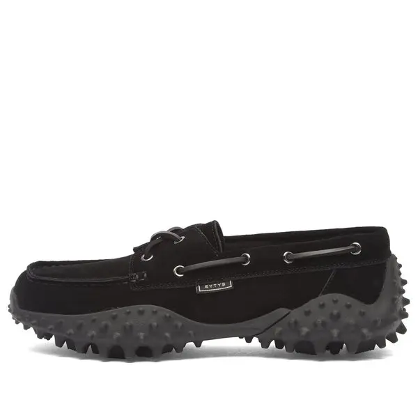 Eytys Mistral Suede Boat Shoes - Black