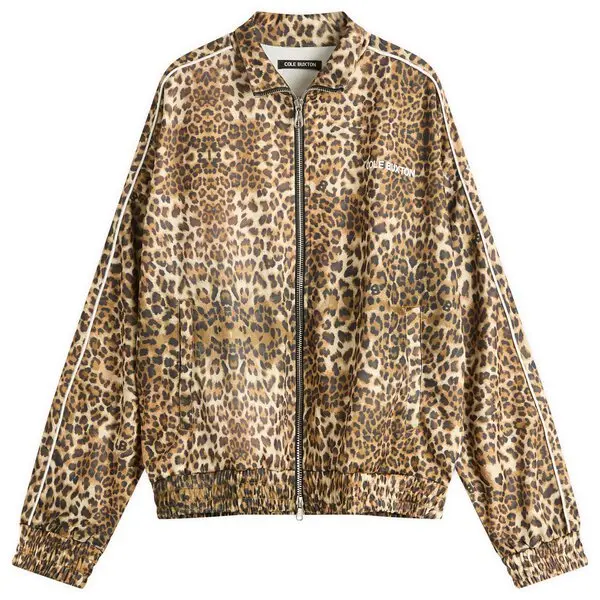 COLE BUXTON Piped Track Jacket - Leopard