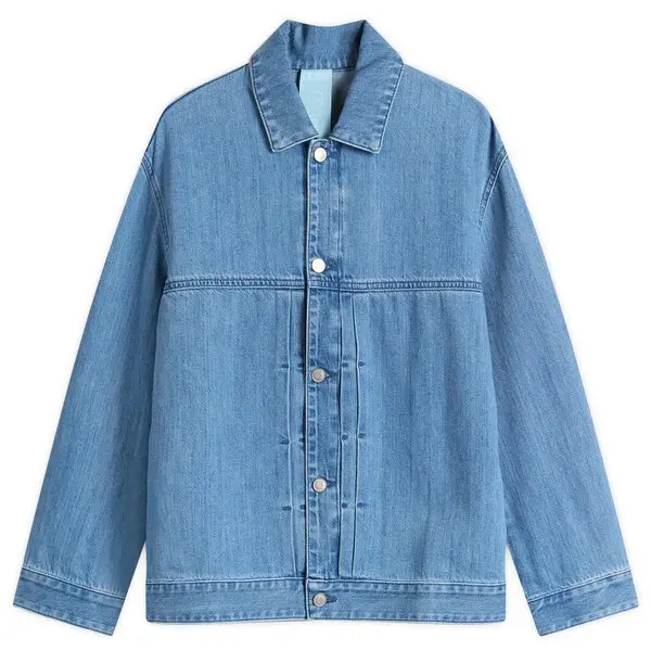 EBIT Denim Jacket With Octagon Patch - Blue