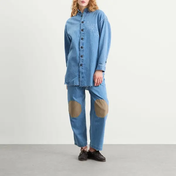 EBIT Denim Pant With Octagon Patch