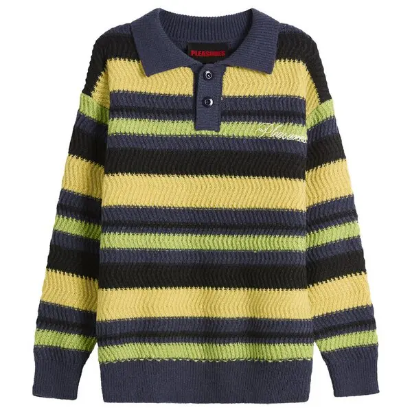 PLEASURES Cooper Polo Sweater - Yellow