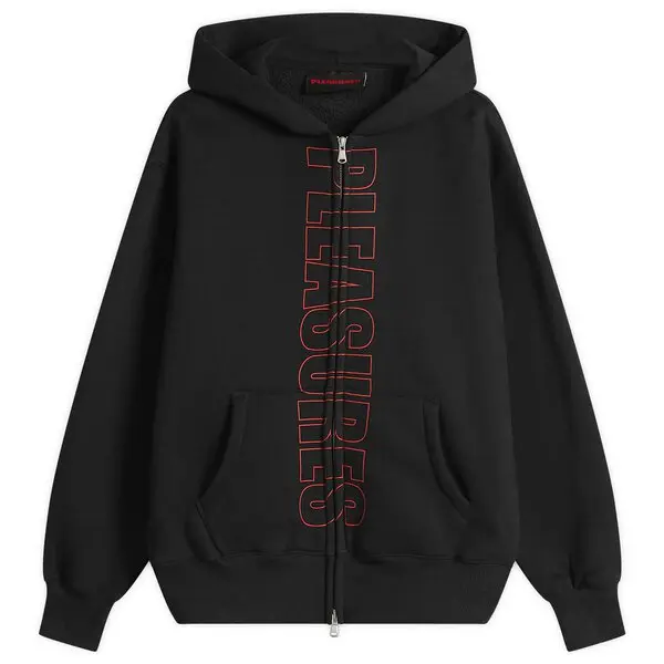 PLEASURES Impact Zip Hoodie - Black