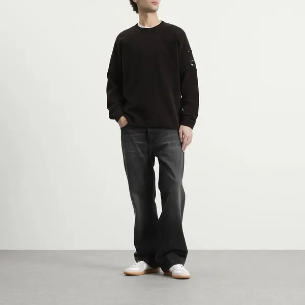 C.P. COMPANY Cotton Chenille Crewneck Lens Sweater