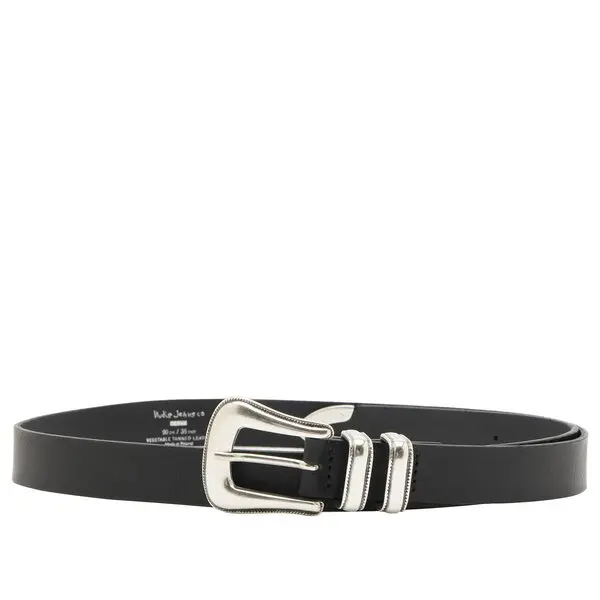 Nudie Jeans Western Silver Belt - Black