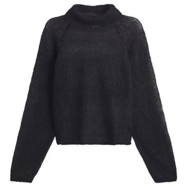 STEL Turtle Neck Knit Jumper - Black