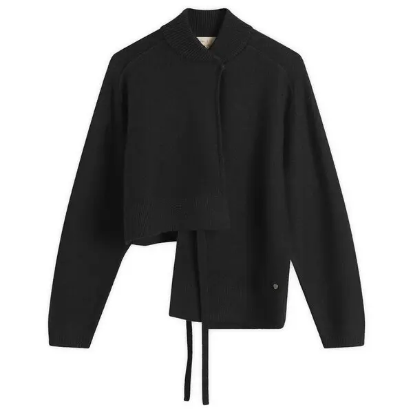 STEL Asymmetric Wrap Cardigan - Black