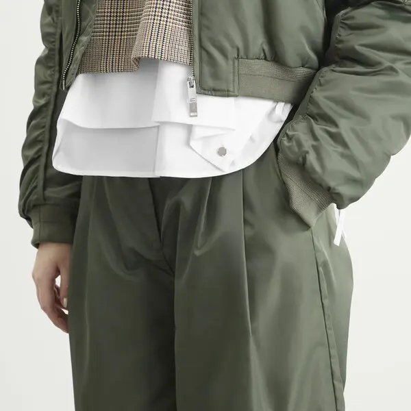 STEL Tapered Nylon Barrel Leg Trousers