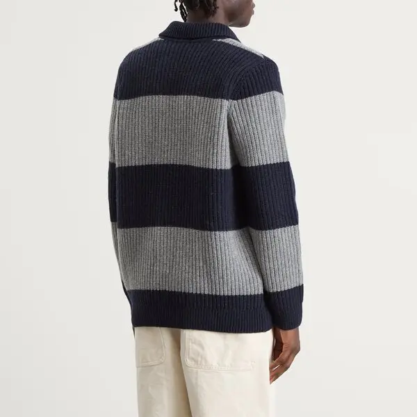 Armor Lux Striped Knit Rugby Jumper