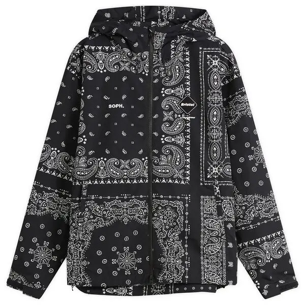 F.C. REAL BRISTOL Bandana Nylon Hooded Jacket - Black