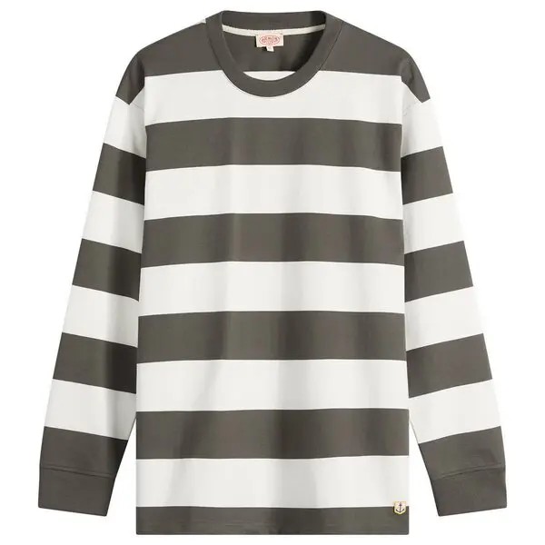 Armor Lux Long Sleeve Wide Stripe T-shirt - Chimera/milk