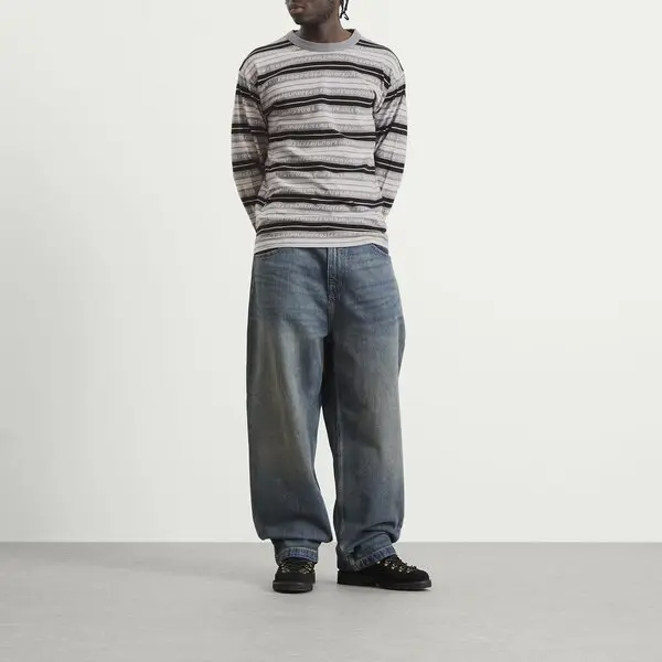 NO PROBLEMO Jacquard Stripe Long Sleeve T-shirt