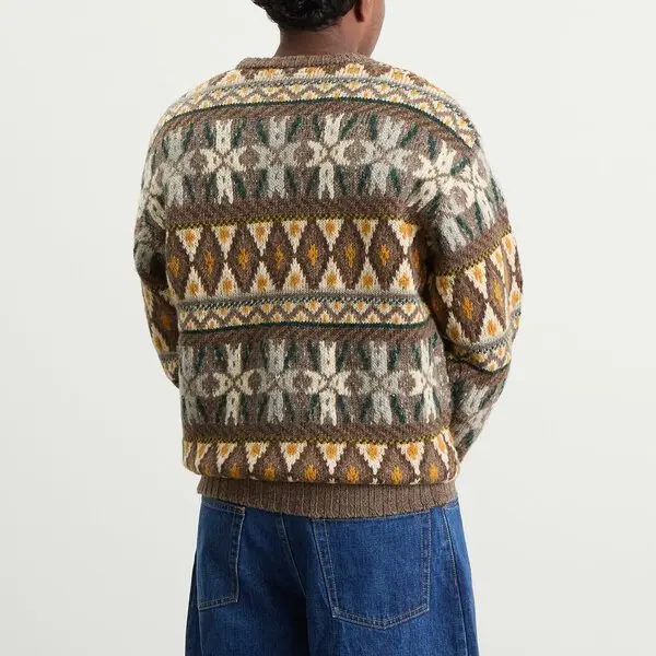 BEAMS Fair Isle Crew Neck Jumper