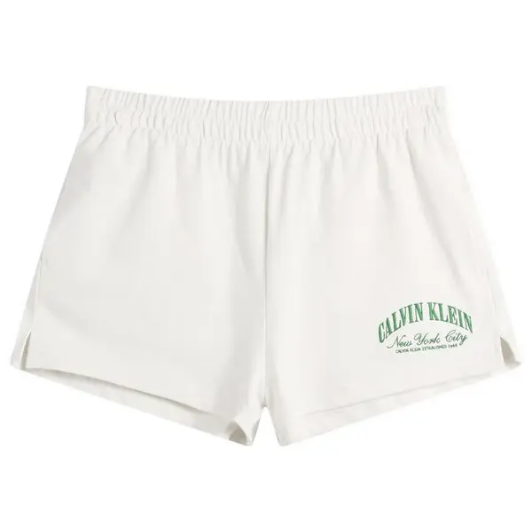 Calvin Klein Logo Cotton Jerset Short - Tofu