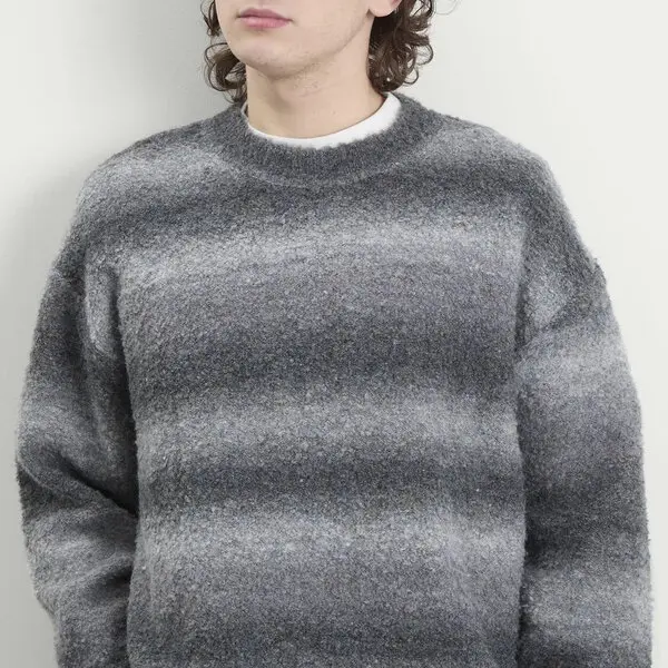 FRIZMWORKS Gradation Boucle Knit - Gray