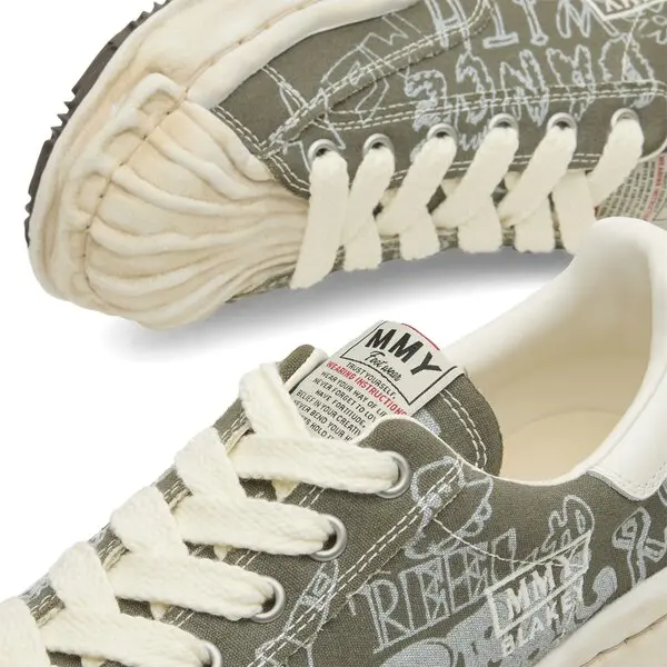 Mihara Yasuhiro Blakey Graffiti Print Sneaker - Green