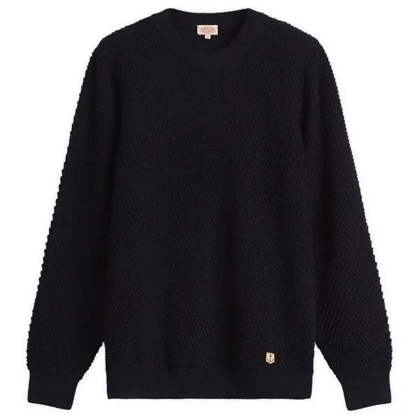 Armor Lux Waffle Knit Jumper - Navy