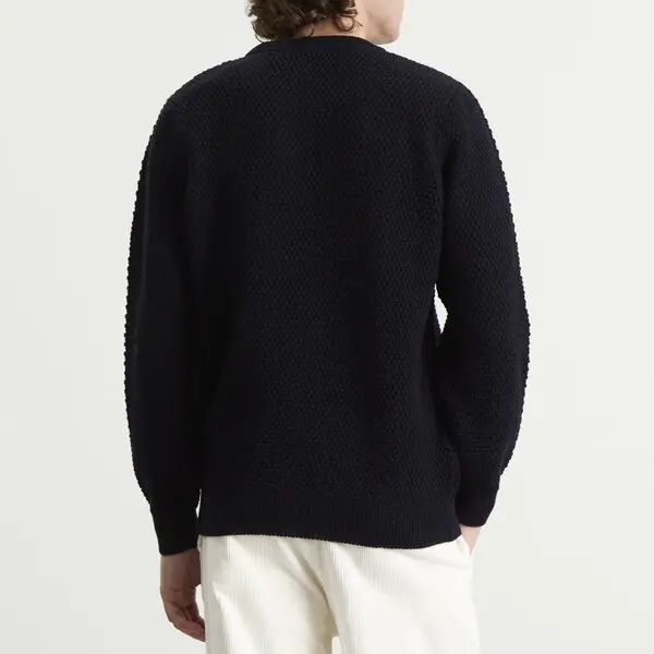 Armor Lux Waffle Knit Jumper - Navy