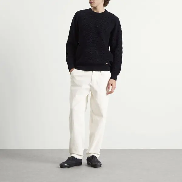 Armor Lux Waffle Knit Jumper - Navy