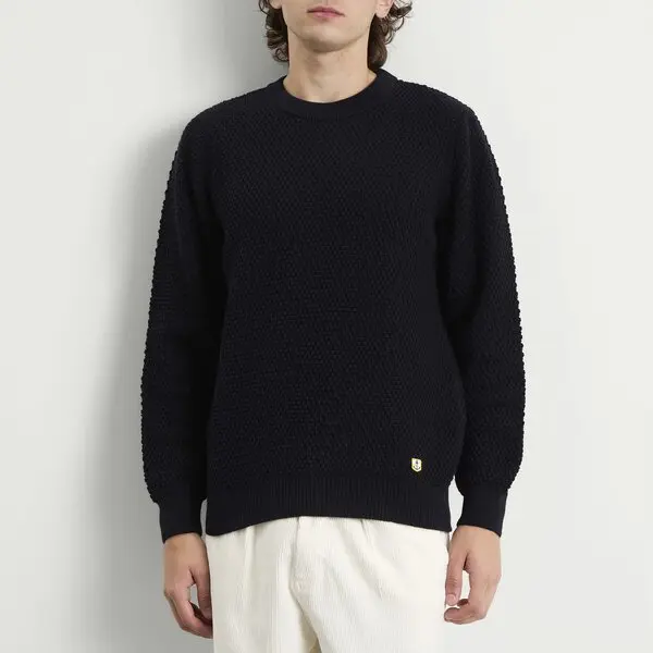 Armor Lux Waffle Knit Jumper - Navy