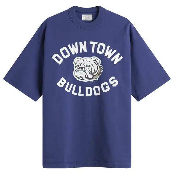 UNLIKELY DRY GOODS Bulldogs" Graphic T-shirt - Blue