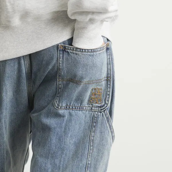 YESEYESEE Comfy Denim Carpenter Pants