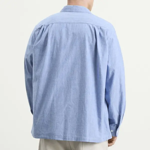 UNLIKELY DRY GOODS Open Collar Chambray Shirt