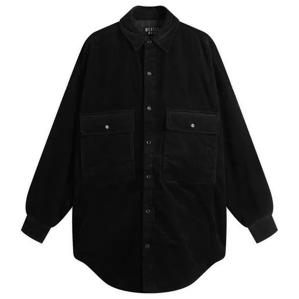 MERELY MADE Corduroy Overshirt - Black